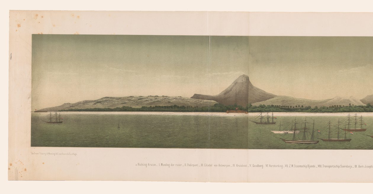 View of the Coast of Great Aceh, with the Fleet of the First Aceh ...
