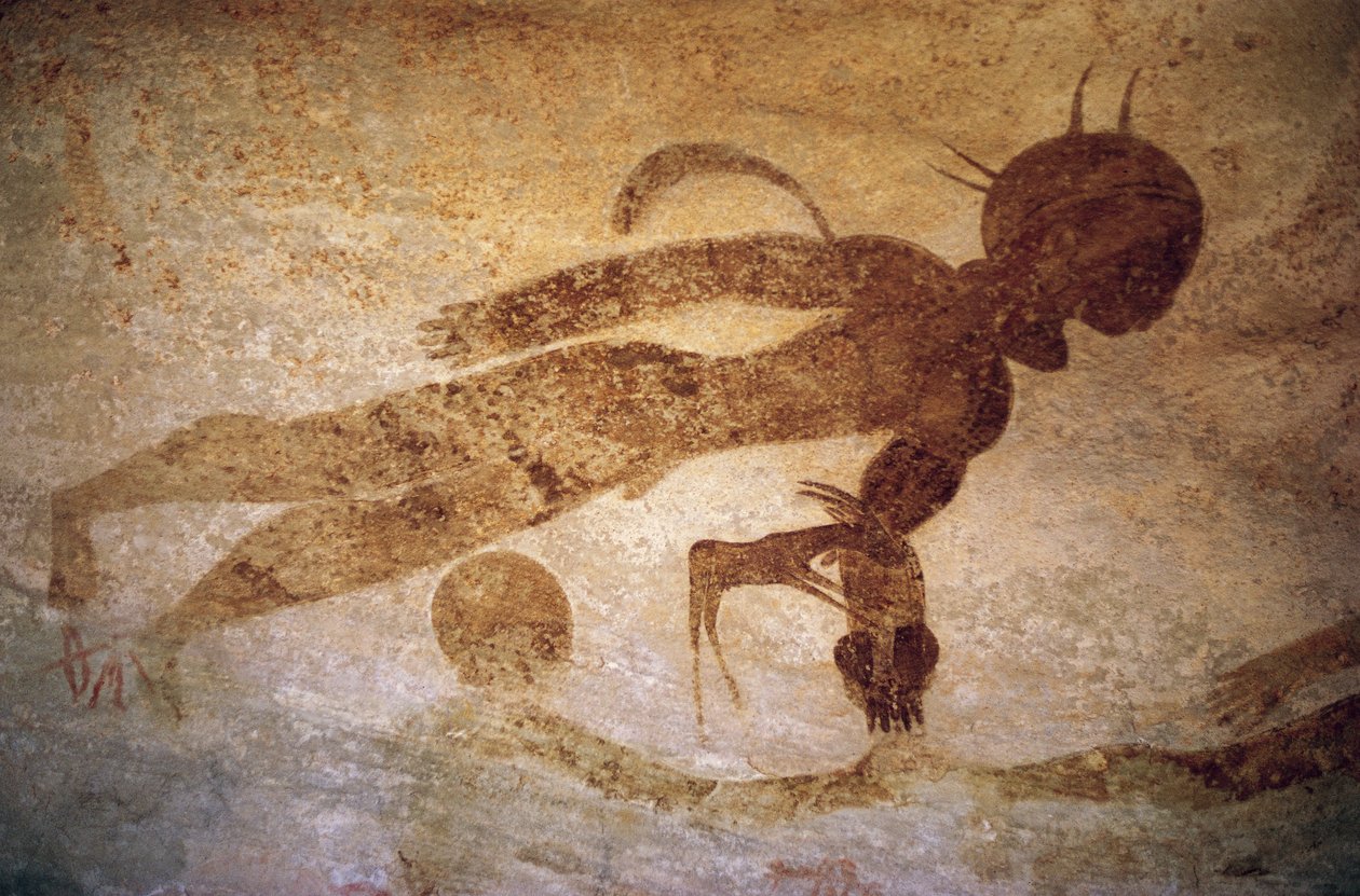 Human Figure in Style of Men with Round Heads