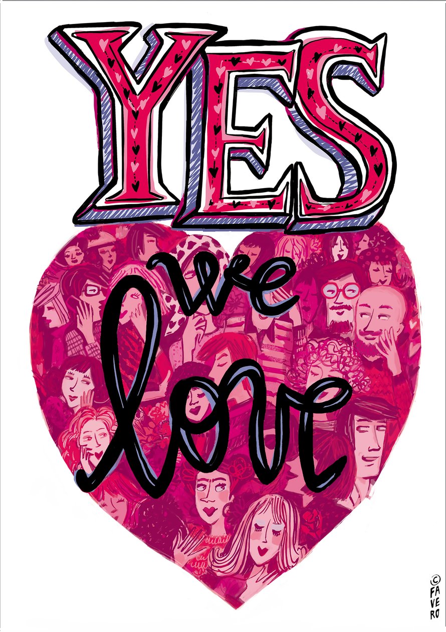 Yes We Love by COSTANZA FAVERO: Buy fine art print