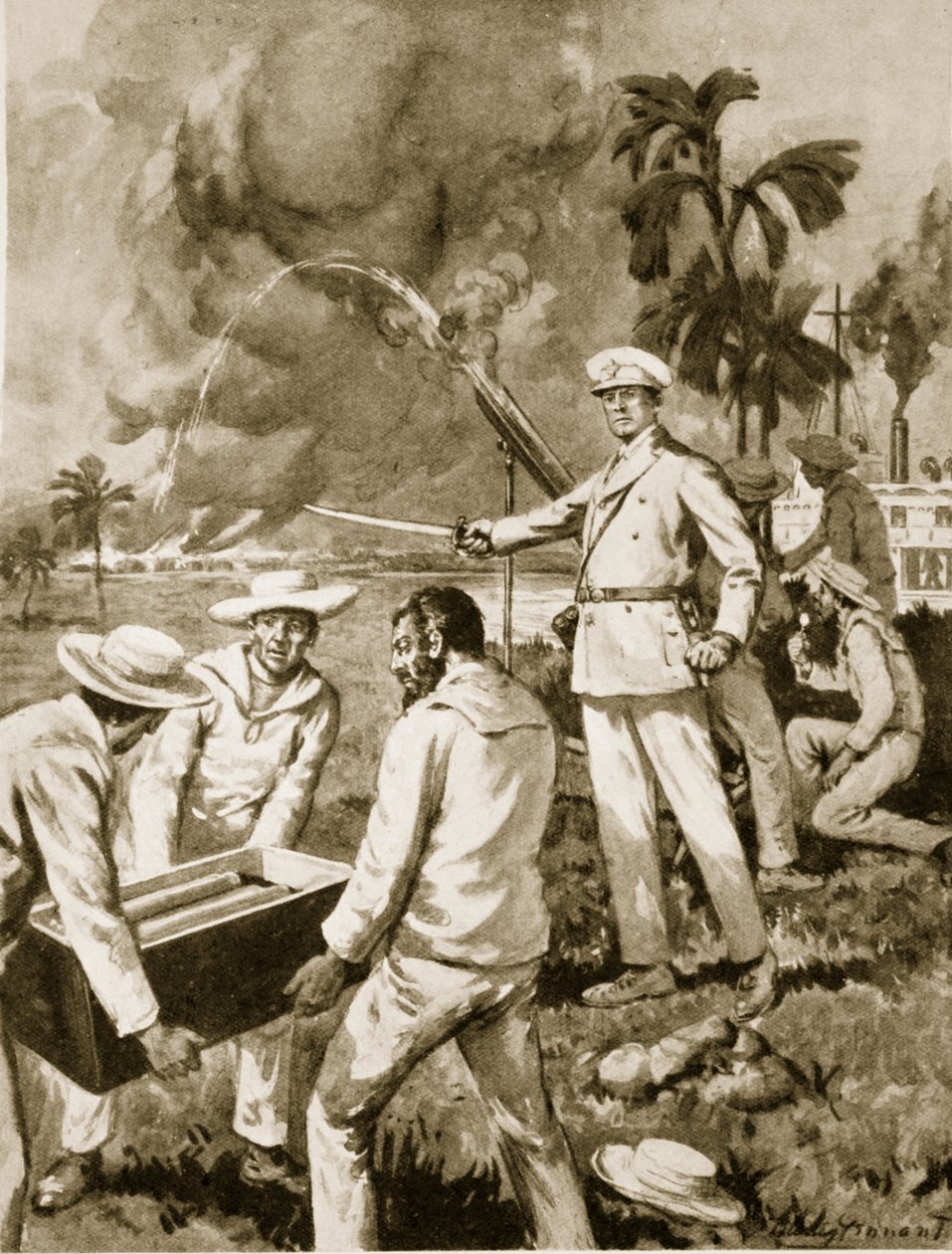 The Rocket Detachment at the Atbara by C. Dudley Tennant