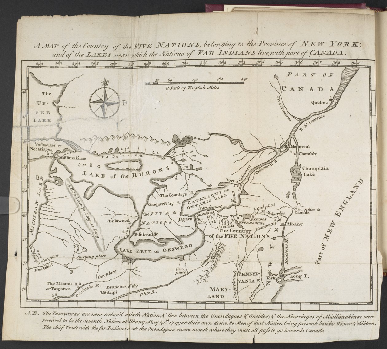 A Map of the Country of the Five Nations, belonging to the Province of ...