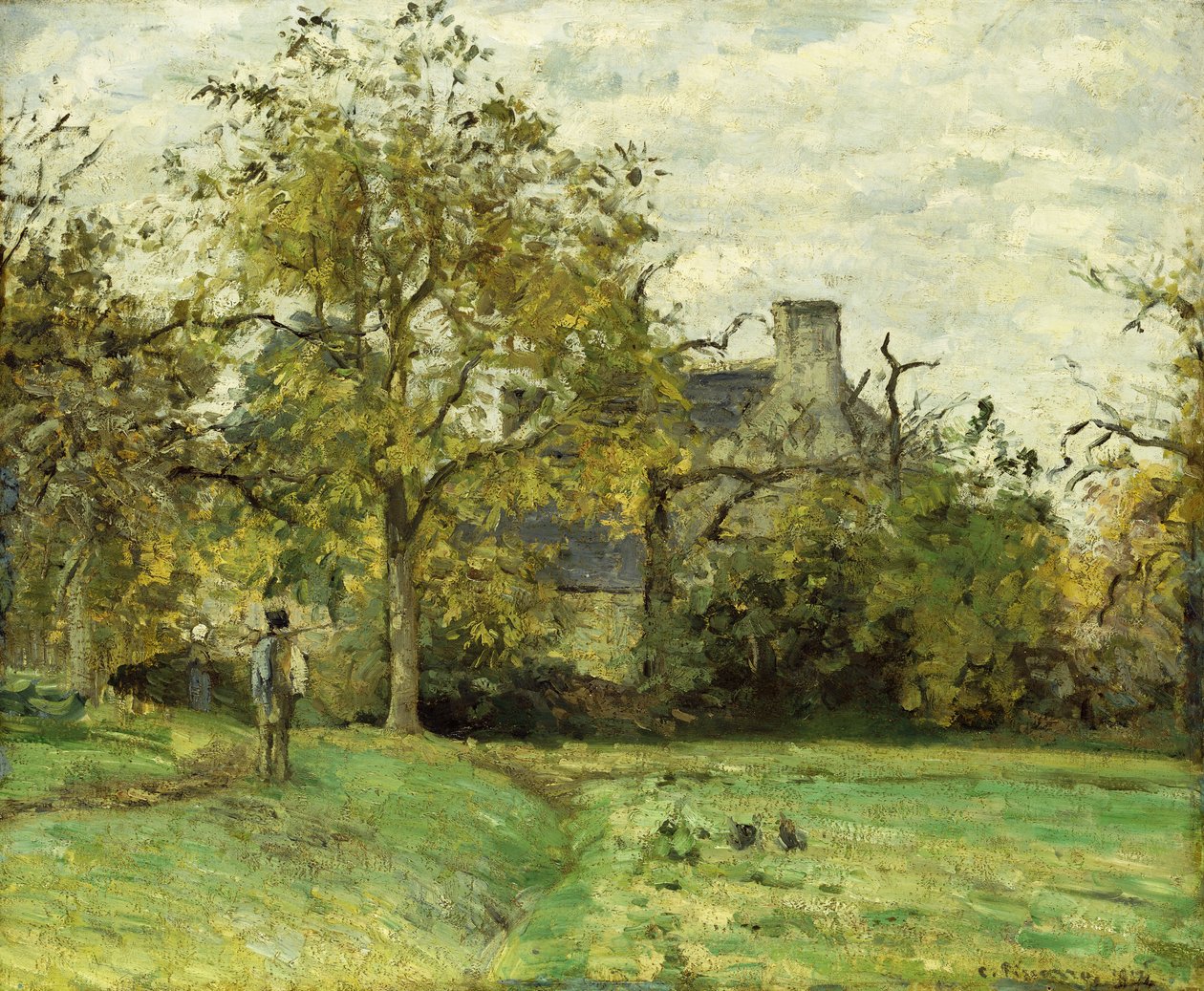 Piette's House in Montfoucault by Camille Jacob Pissarro