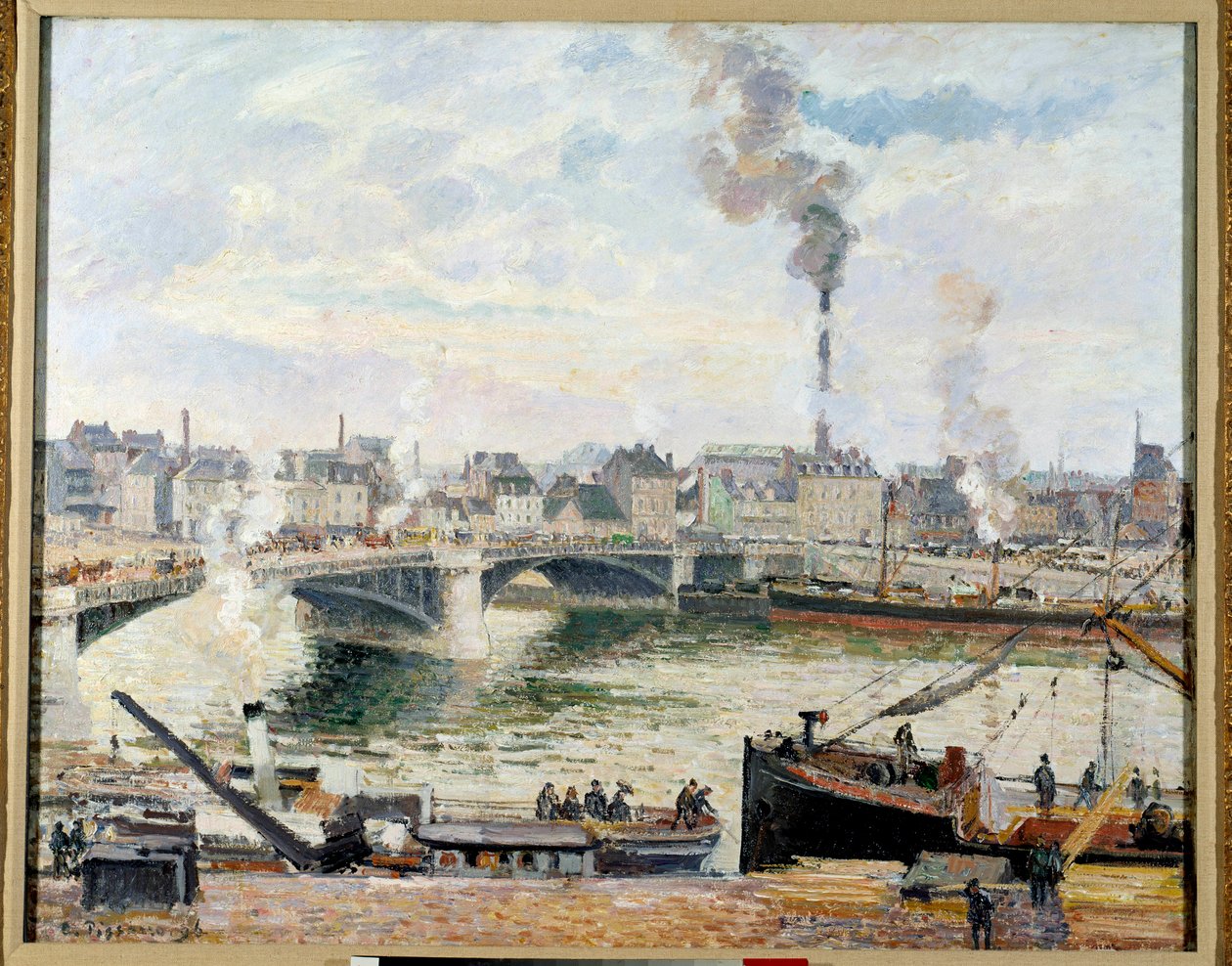 The Great Bridge of Rouen by Camille Jacob Pissarro