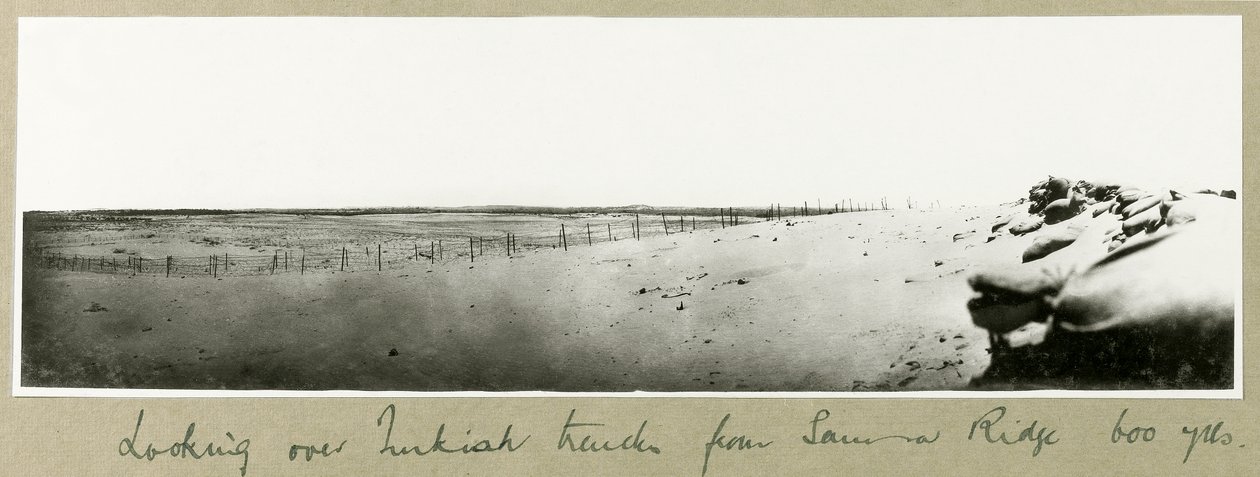 Looking Over Turkish Trenches from Samson Ridge