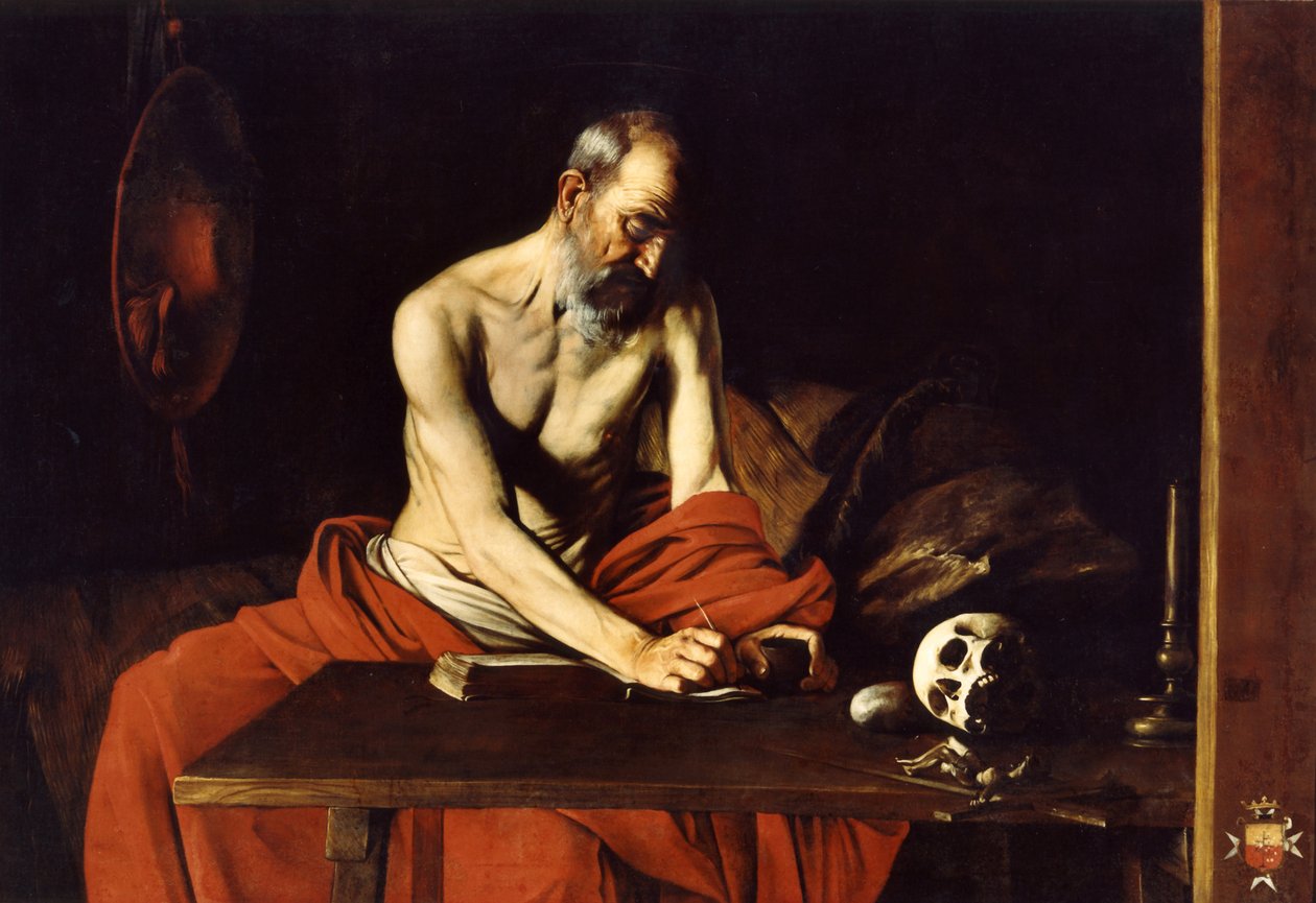Saint Jerome Writing by Caravaggio: Buy fine art print