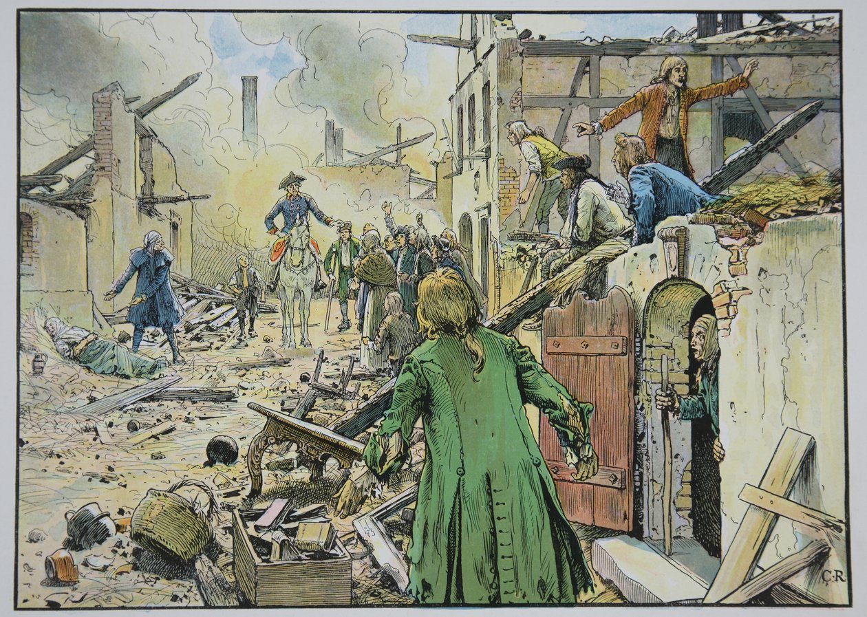 The King visiting Kustrin, August 1758 by Carl Röchling