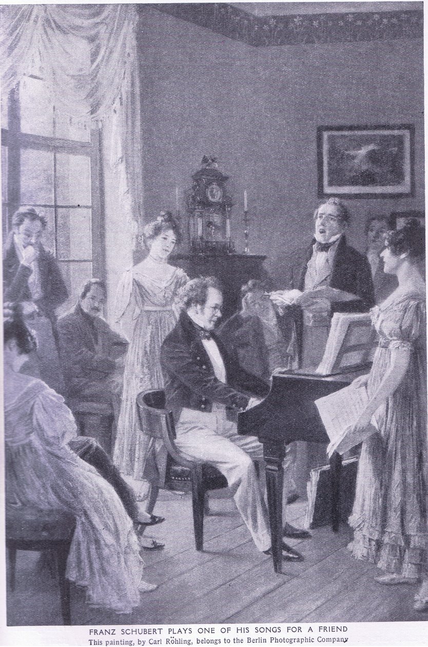 Schubert Plays a Song for a Friend by Carl Rohling