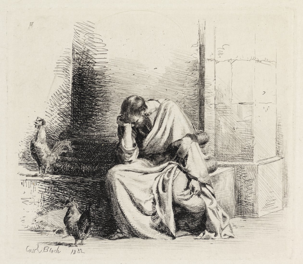 The Penitent Peter by Carl Bloch: Buy fine art print