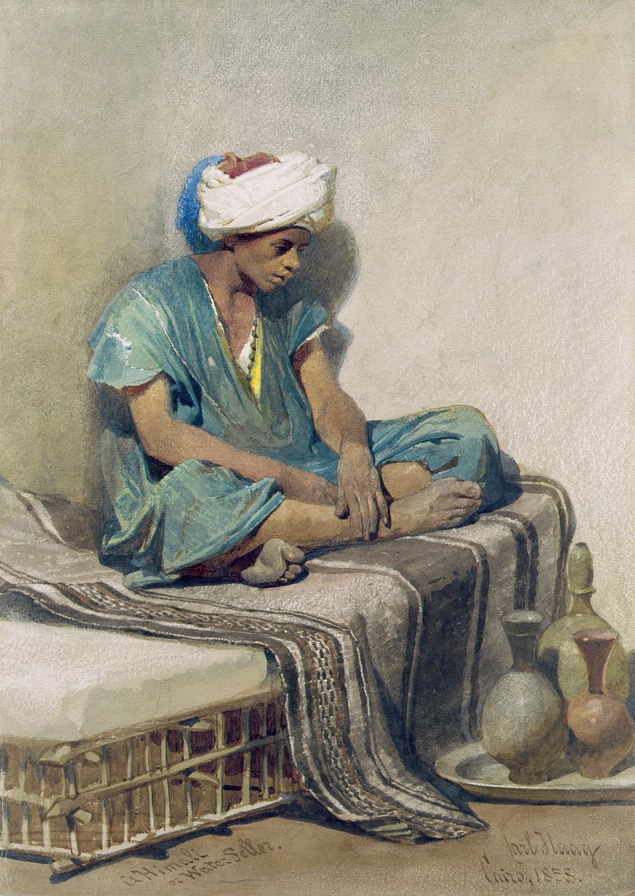 A Himali or Water Seller, 1855 by Carl Haag: Fine art print