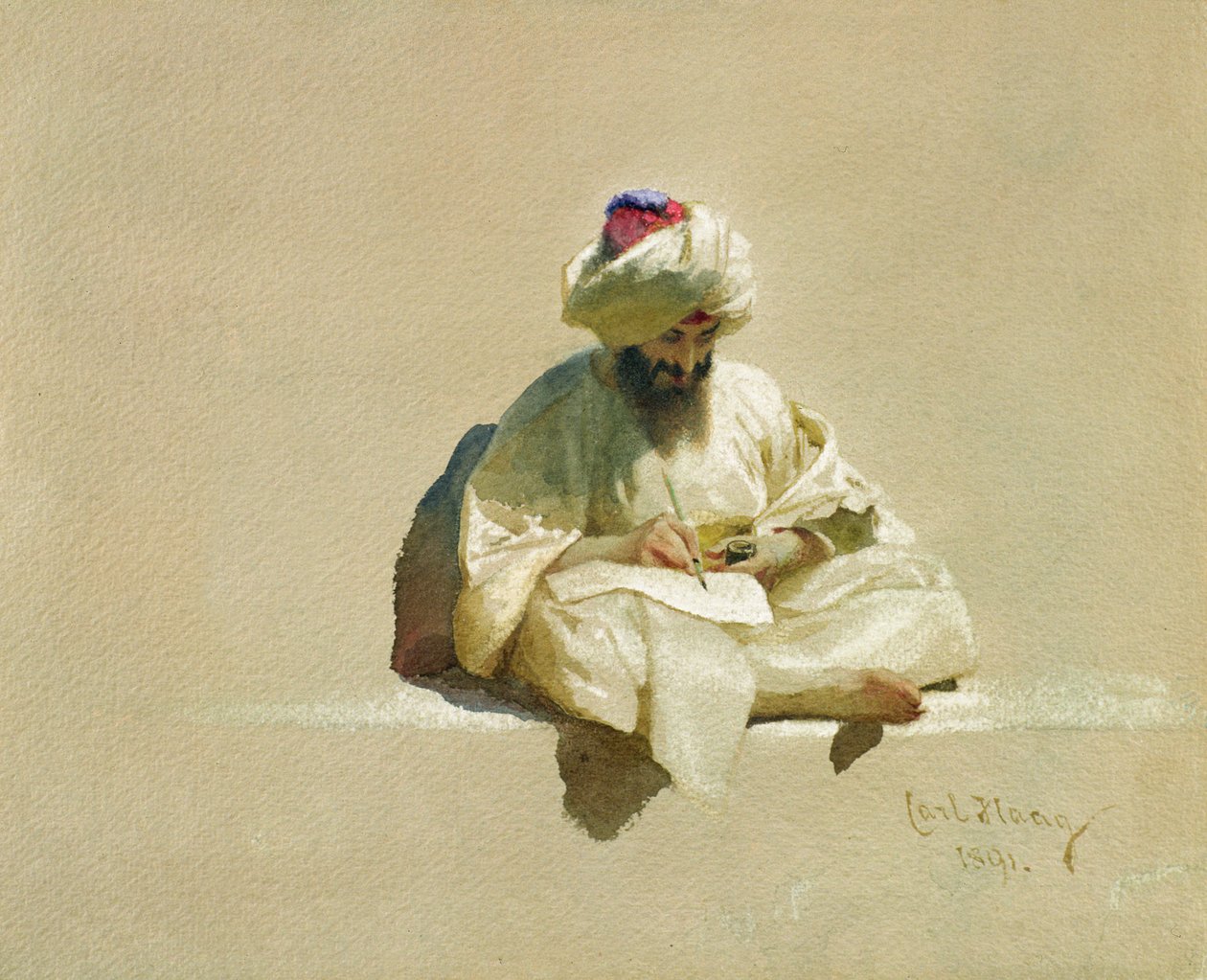 The Letter Writer, 1891 by Carl Haag: Buy fine art print