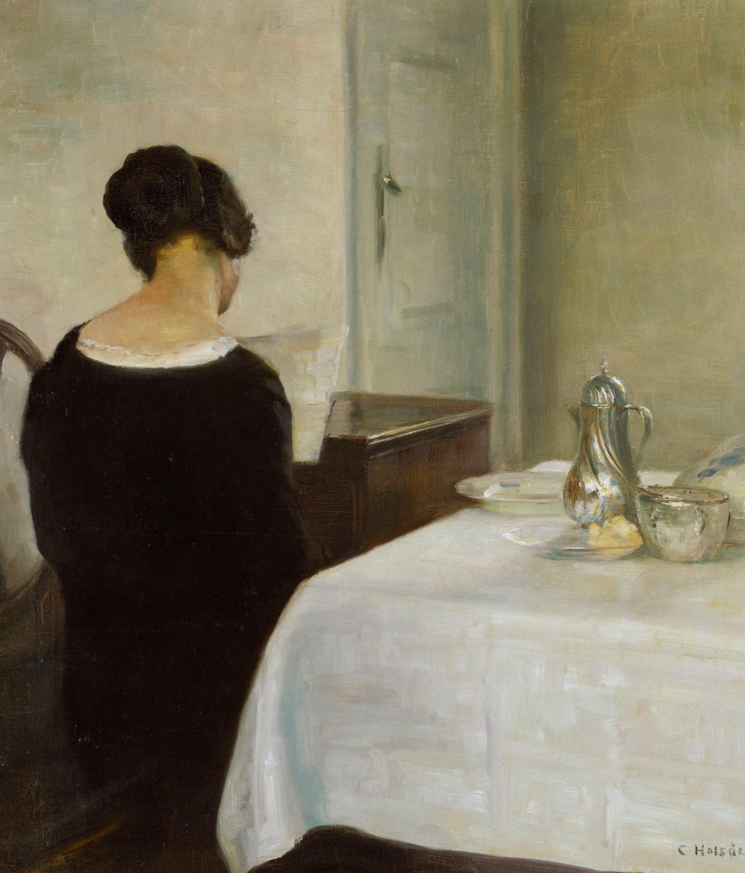 The Letter by Carl Holsoe: Highest-quality art reproduction