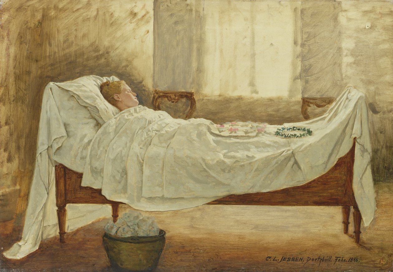 Deathbed by Carl Ludwig Jessen: Buy fine art print