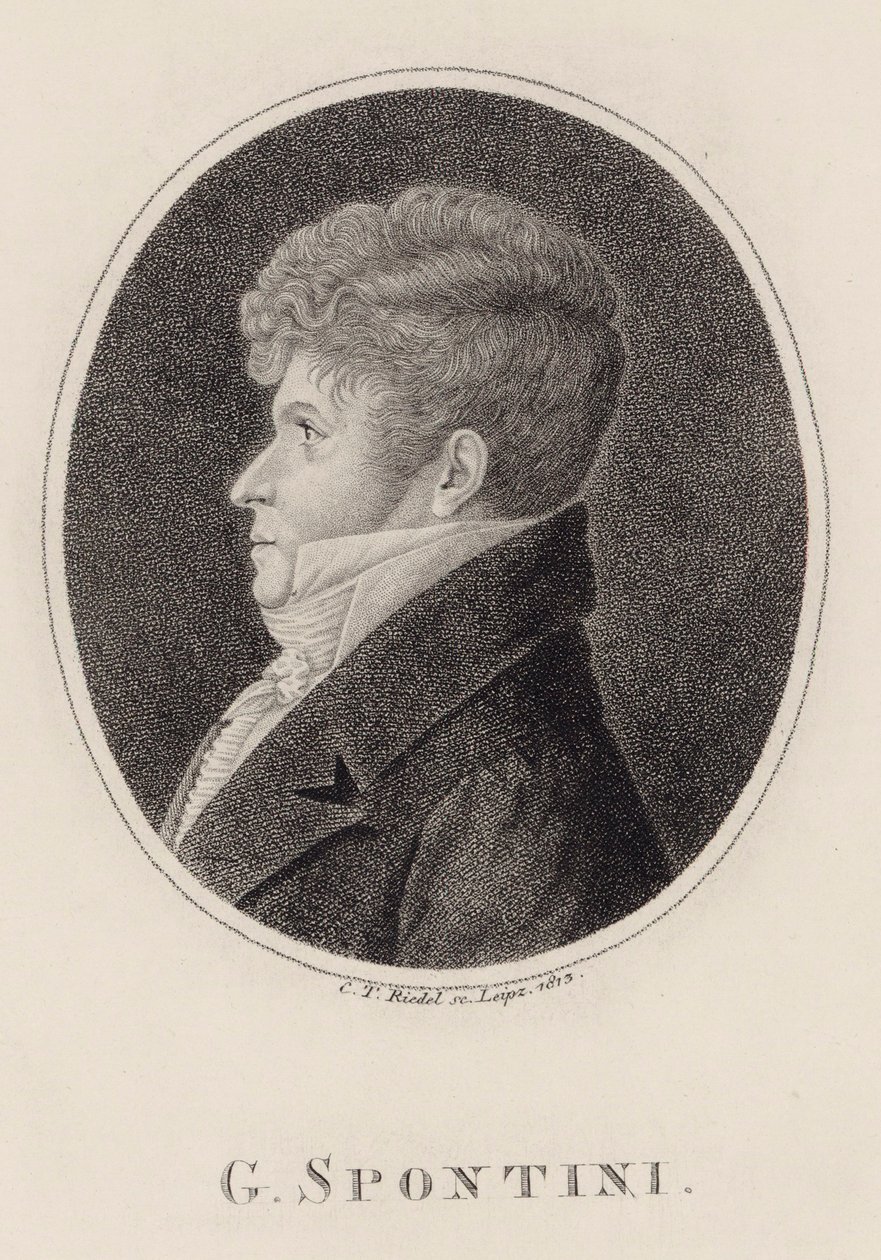 Portrait of the conductor and composer Gaspare Spontini, 1813