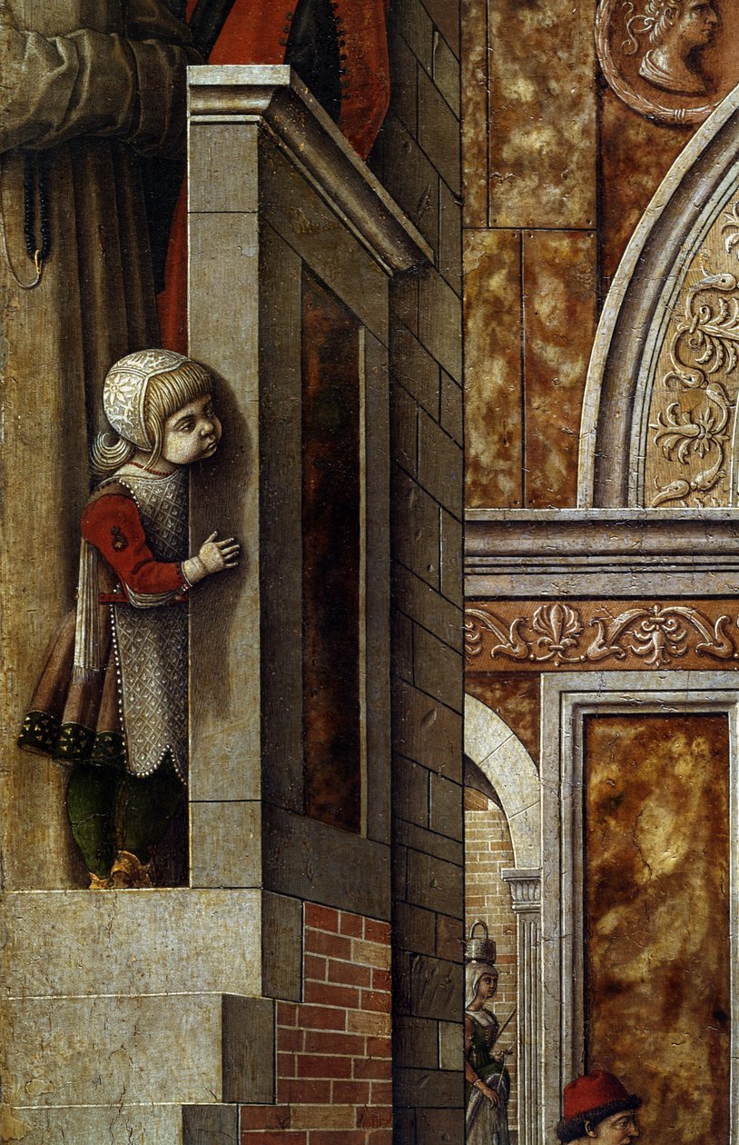 The Annunciation with St. Emidius, 1486 (detail)