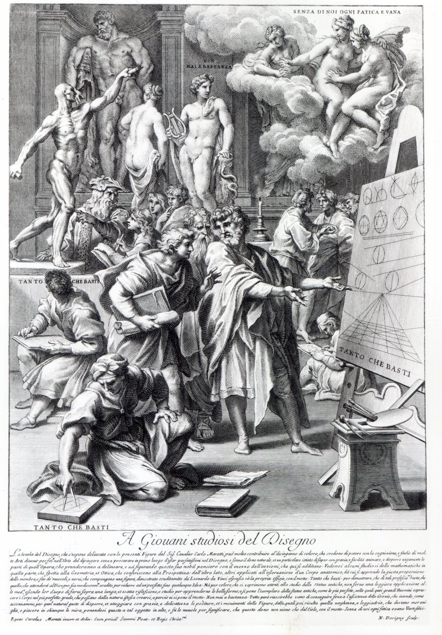 Allegory of a Design Studio, engraved by Nicolas Dorigny