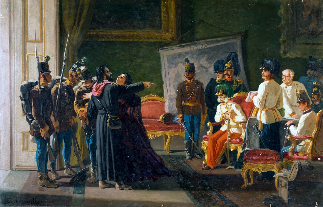 Ugo Bassi and his sister Carlotta in Villa Spada