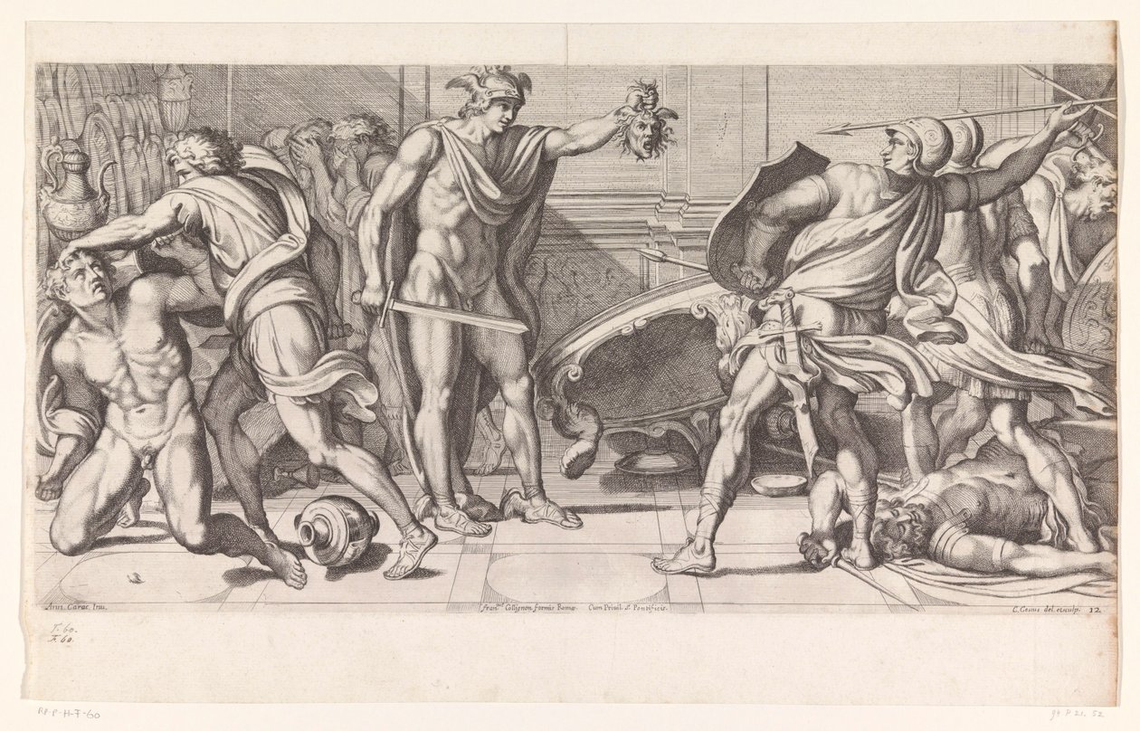 Phineus and His Followers Turned to Stone by Carlo Cesio