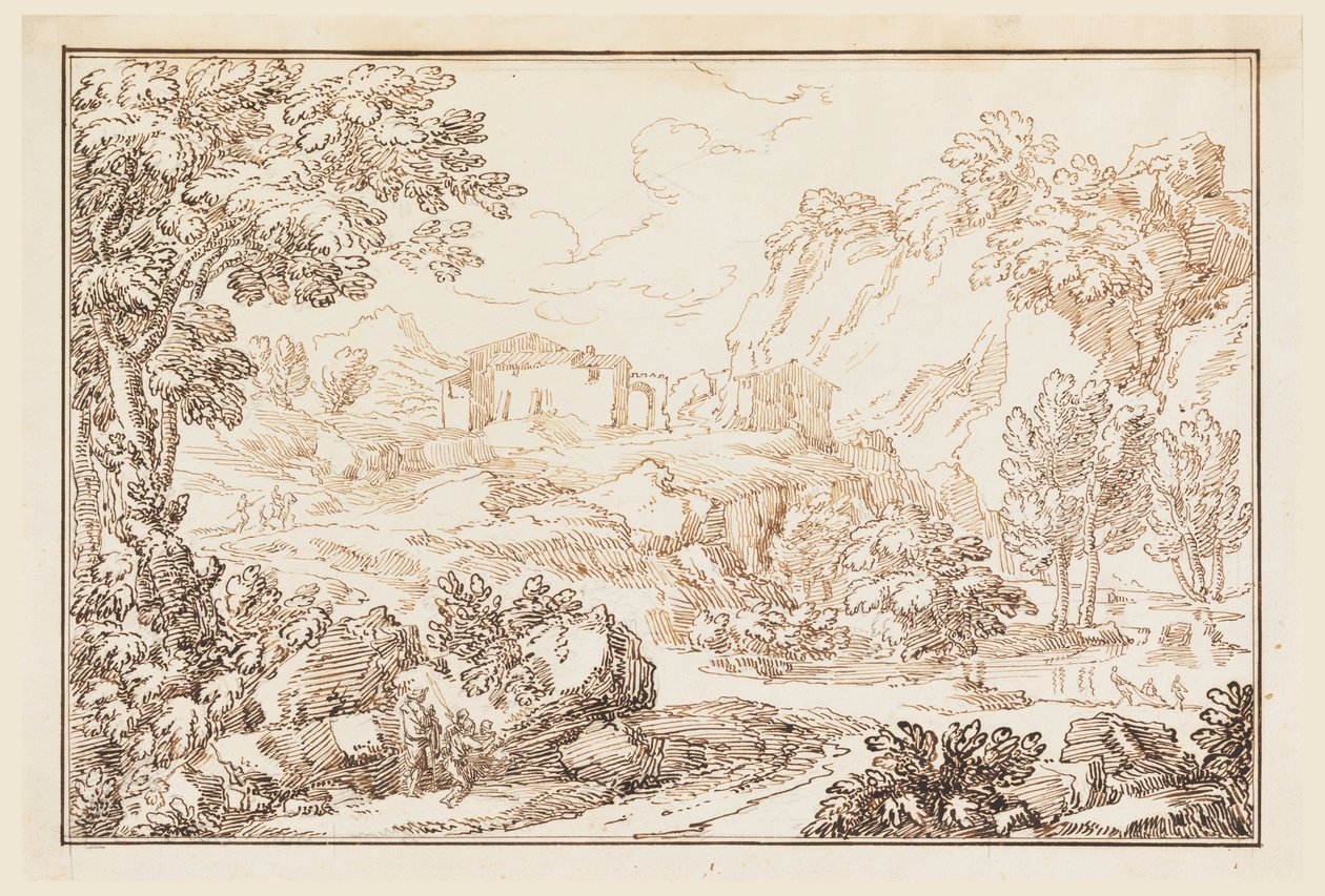 A Landscape, 1770-86 by Carlo Marchionni: Fine art print