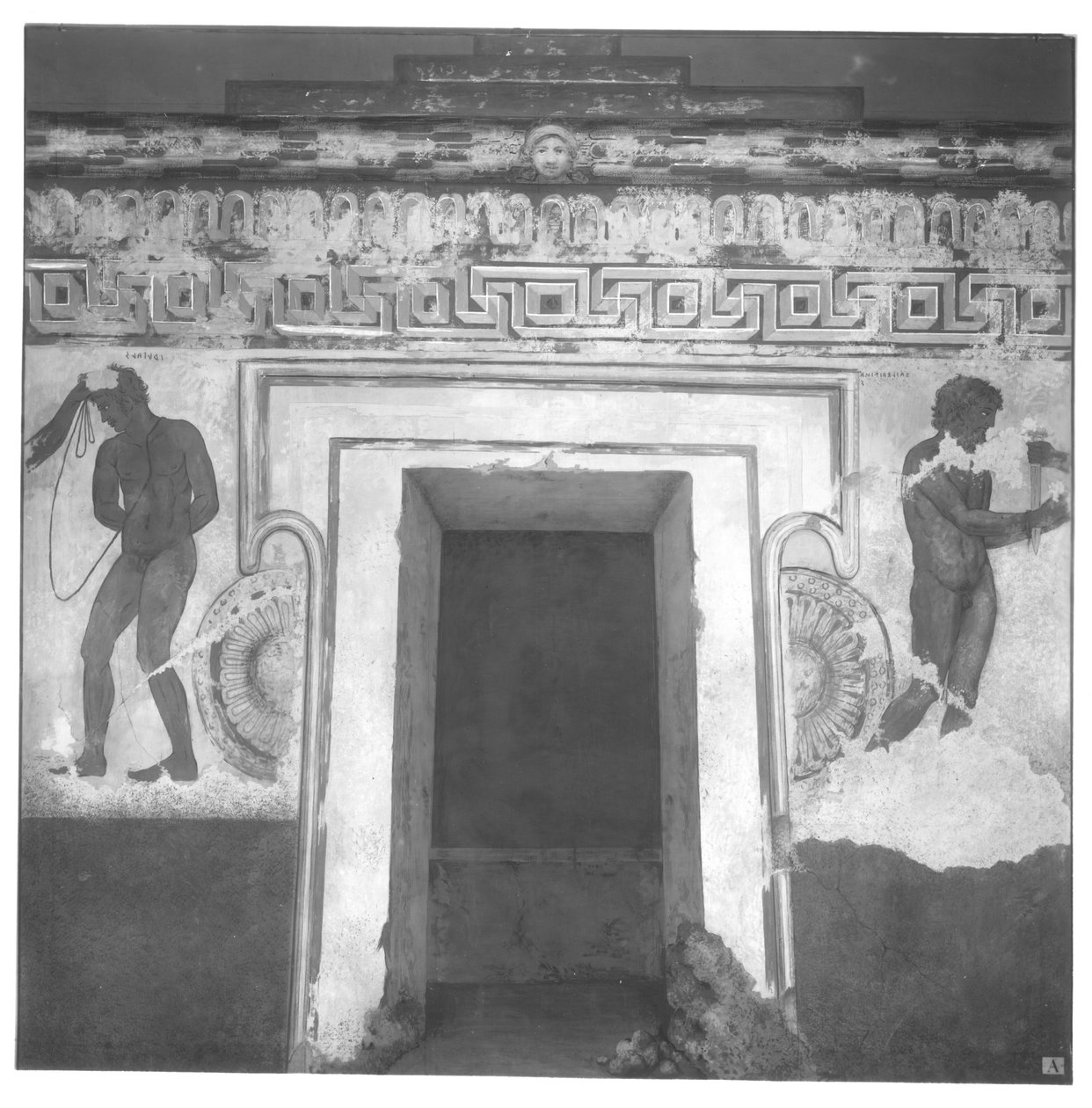 Caile Vipinas, reconstruction of the Etruscan wall painting in the ...