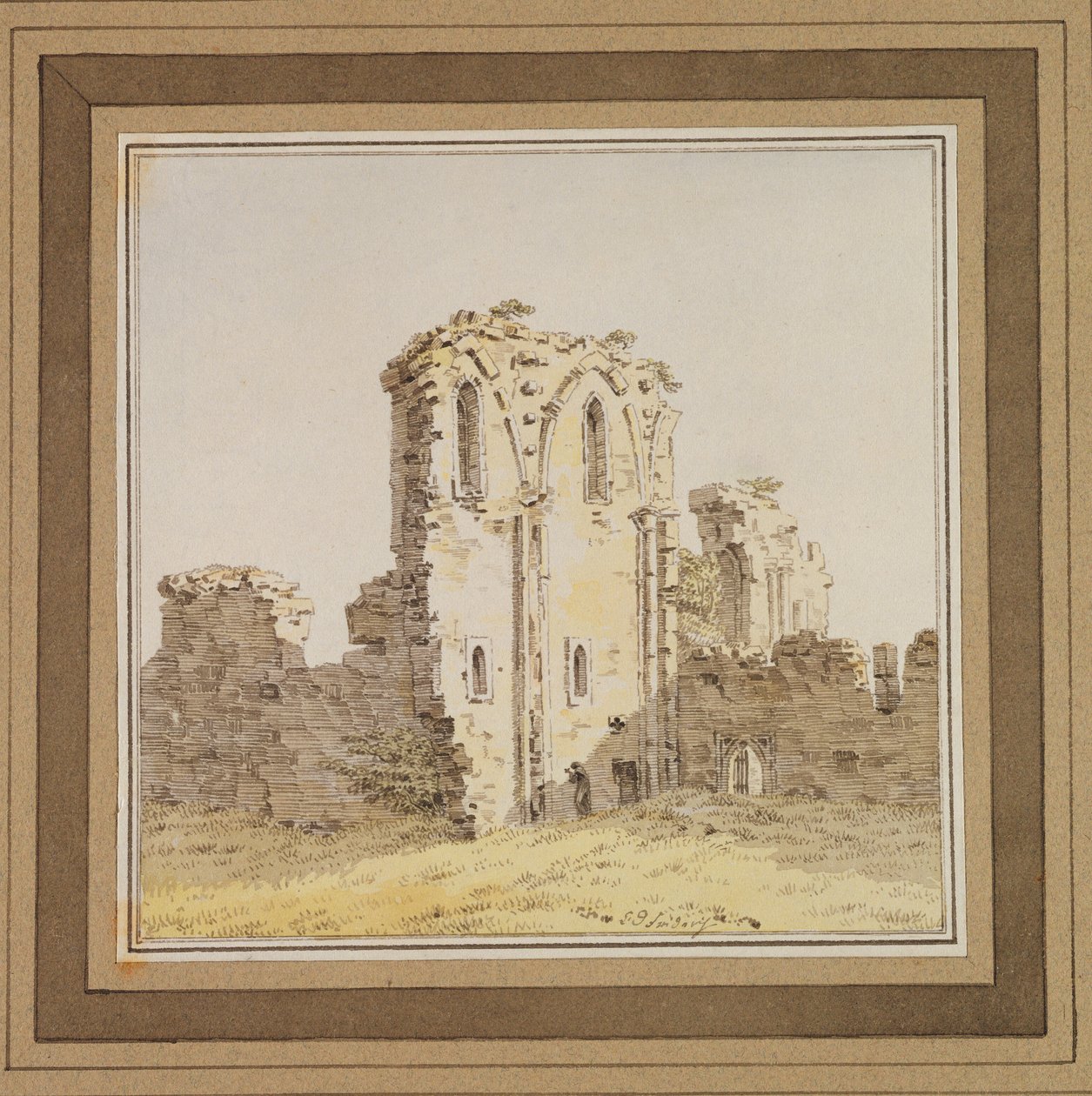 Monastery Ruins by Caspar David Friedrich: Fine art print