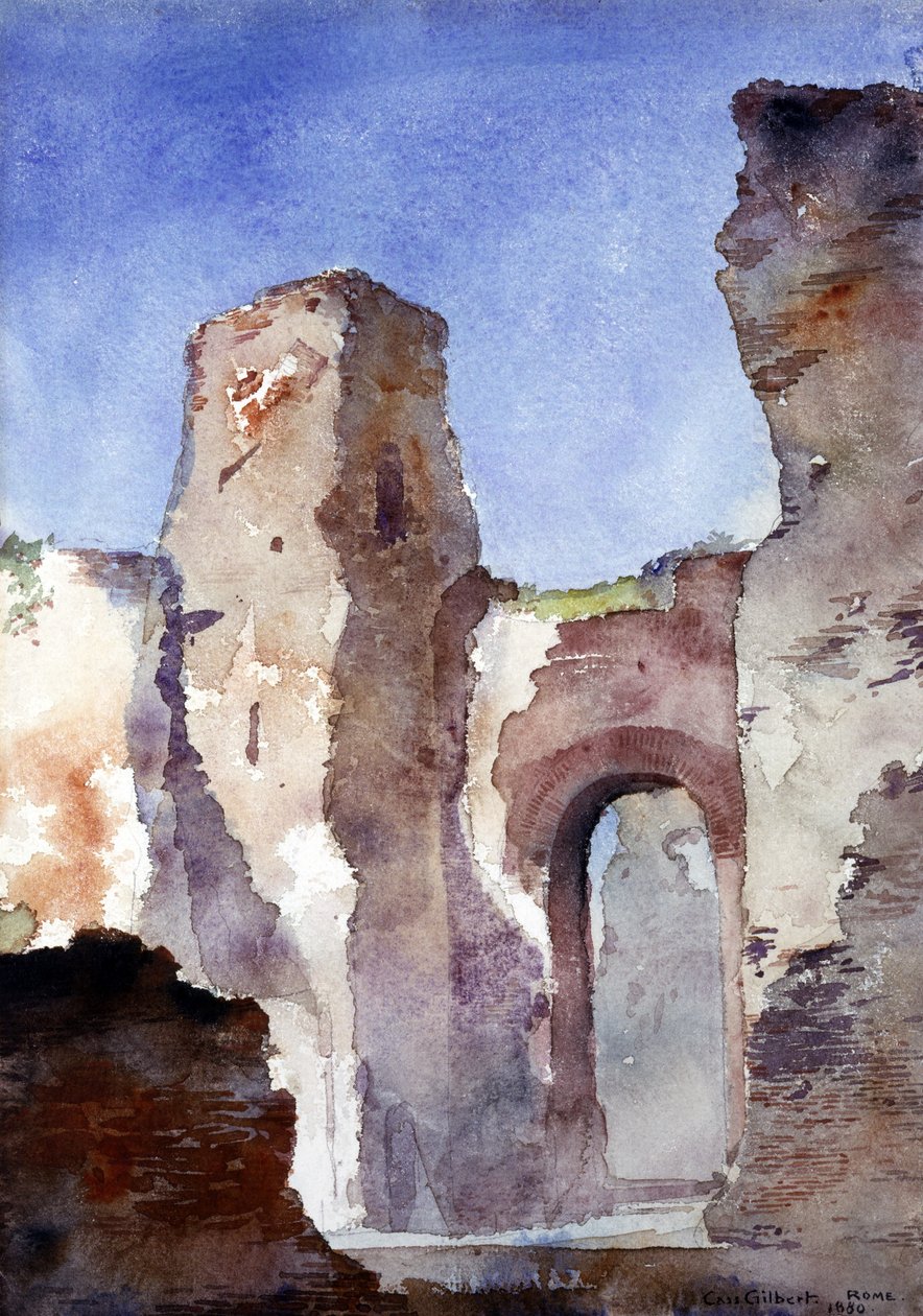 Baths of Caracalla, Rome by Cass Gilbert: Fine art print