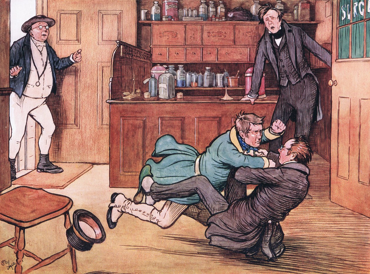 He felled Mr Benjamin Allen to the ground