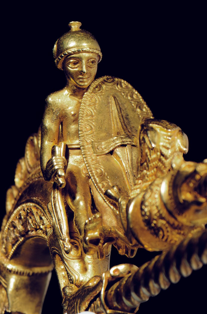 Highly Important La Tene Warrior Fibula (detail) by Celtic