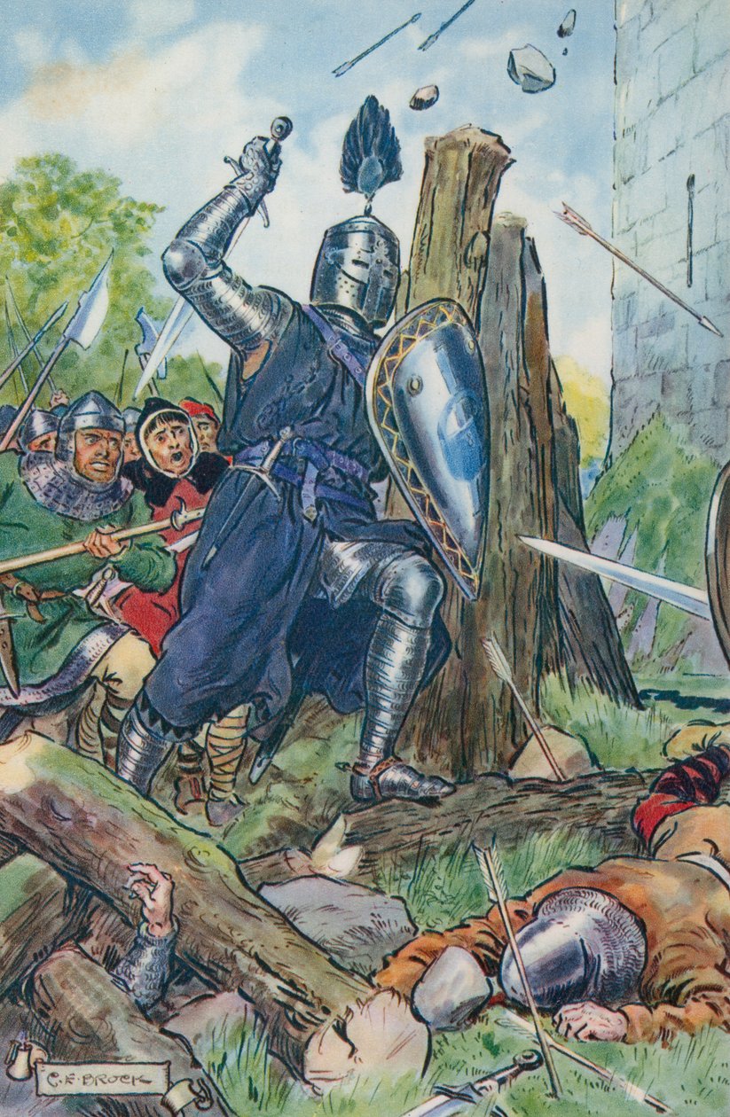 Illustration for The Besieged Castle by Sir Walter Scott