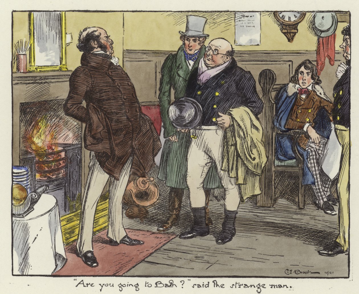 Illustration for the Pickwick Papers by Charles Edmund Brock
