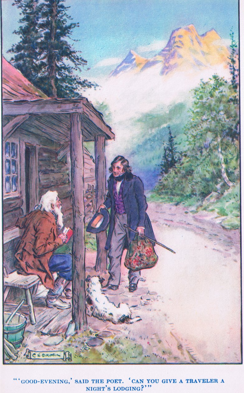 The Great Stone Face, illustration from 'Modern Stories'