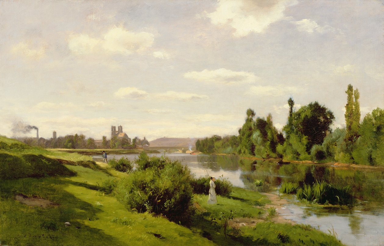 The River Seine at Mantes by Charles Francois Daubigny