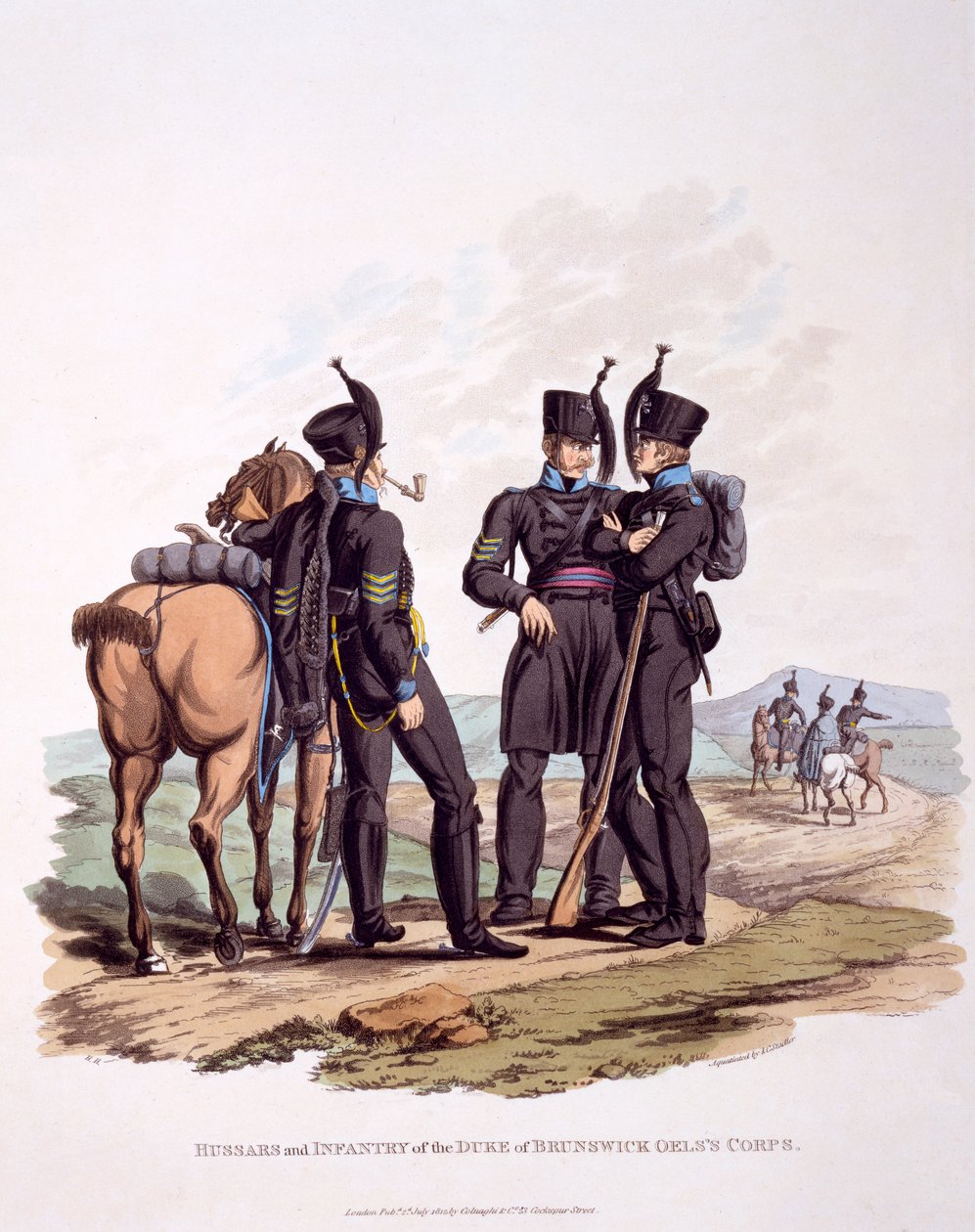 Uniform of Hussars and Infantry and the Duke of Brunswick's Oel's Corps ...