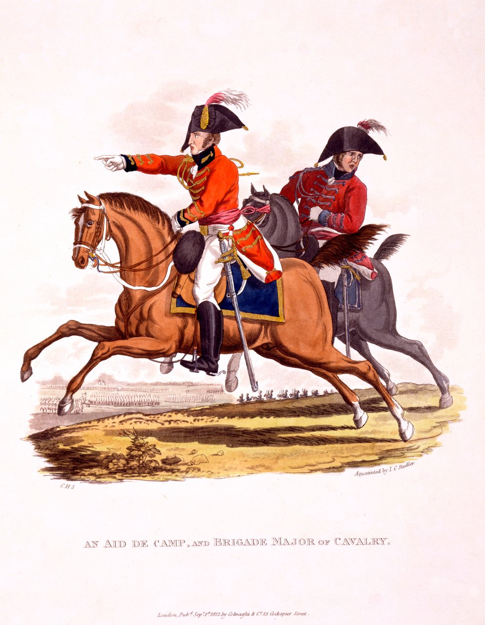 Uniforms of an Aide de Camp, and of a Brigade Major of Cavalry, from ...