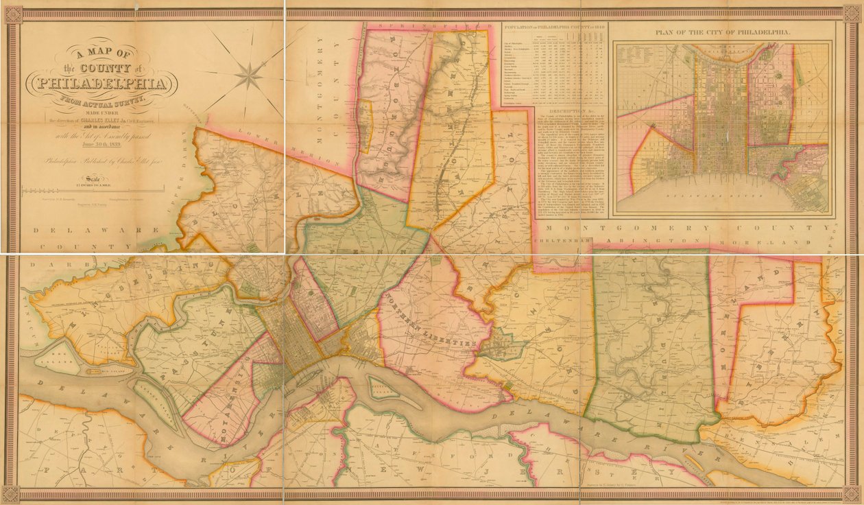 Map of the County of Philadelphia from Actual Survey, 1843
