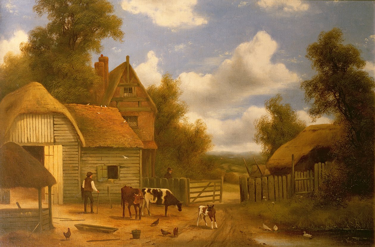 Farmyard Scene by Charles Vickers: Buy fine art print