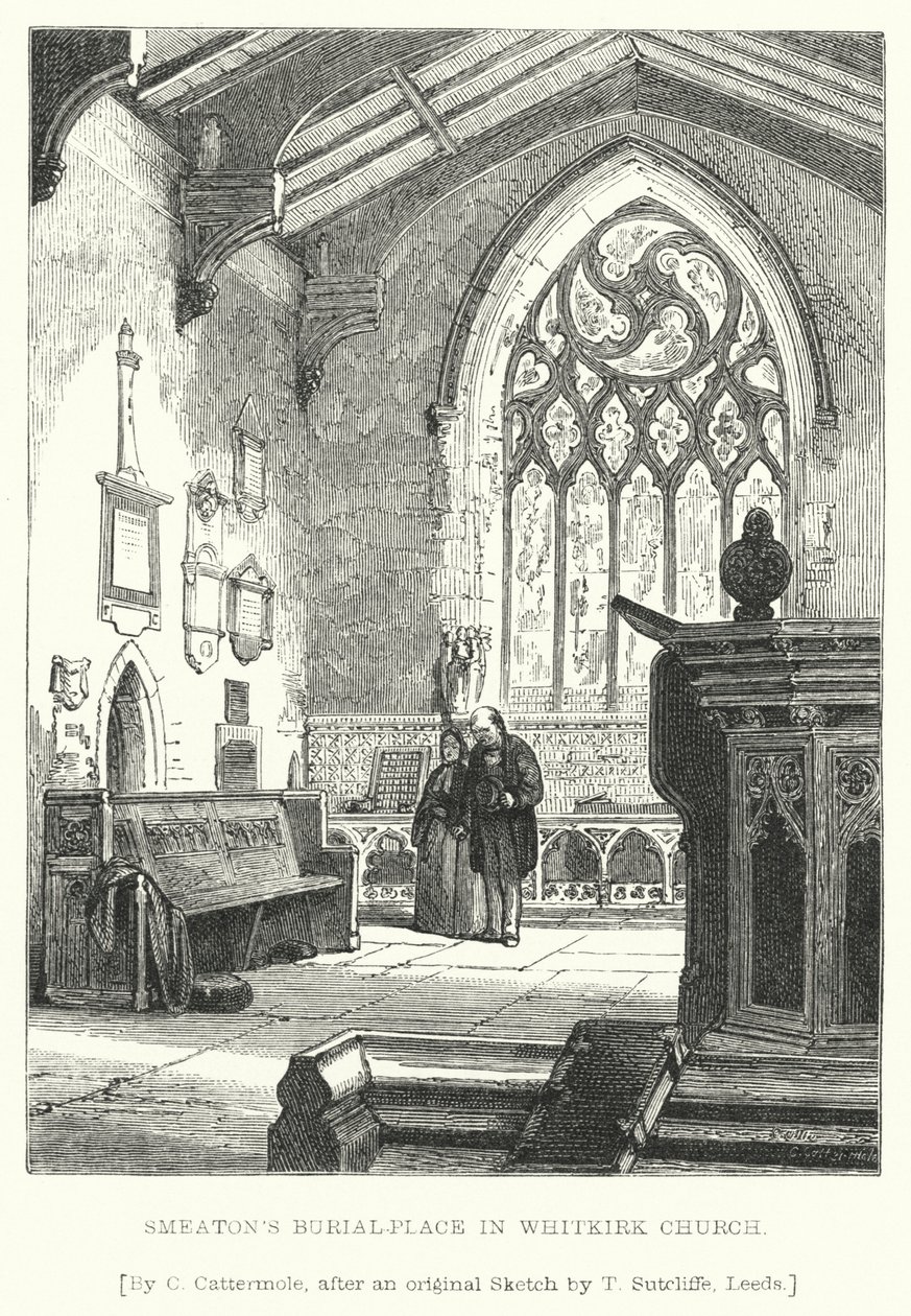 Smeaton's Burial-Place in Whitkirk Church (engraving)