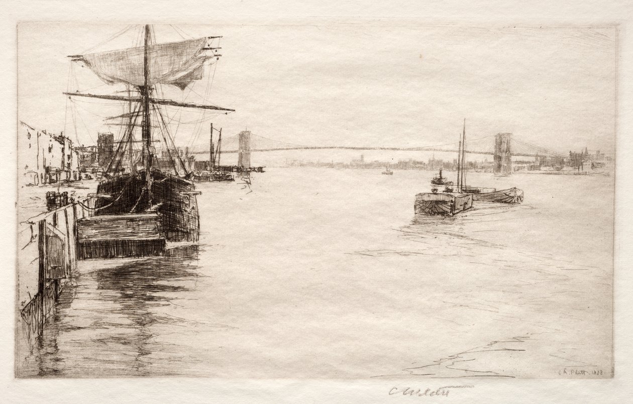 Brooklyn Bridge by Charles Adams Platt: Buy fine art print