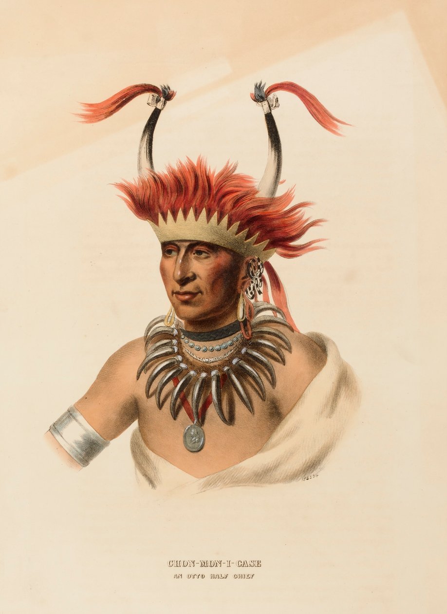 CHON-MON-I-CASE, AN OTTO HALF CHIEF, from History of the Indian Tribes ...