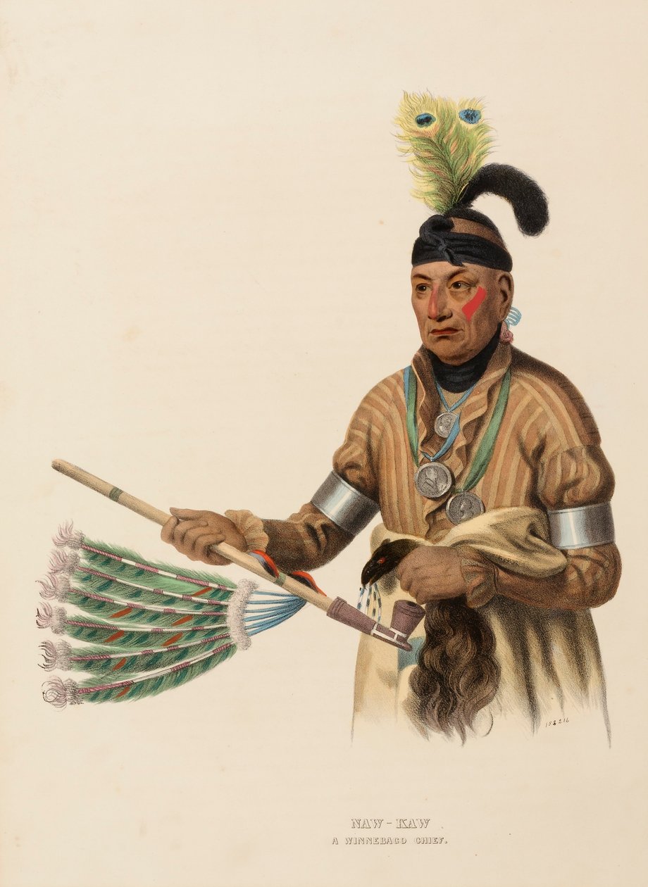 NAW-KAW. A WINNEBAGO CHIEF, from History of the Indian Tribes of North ...
