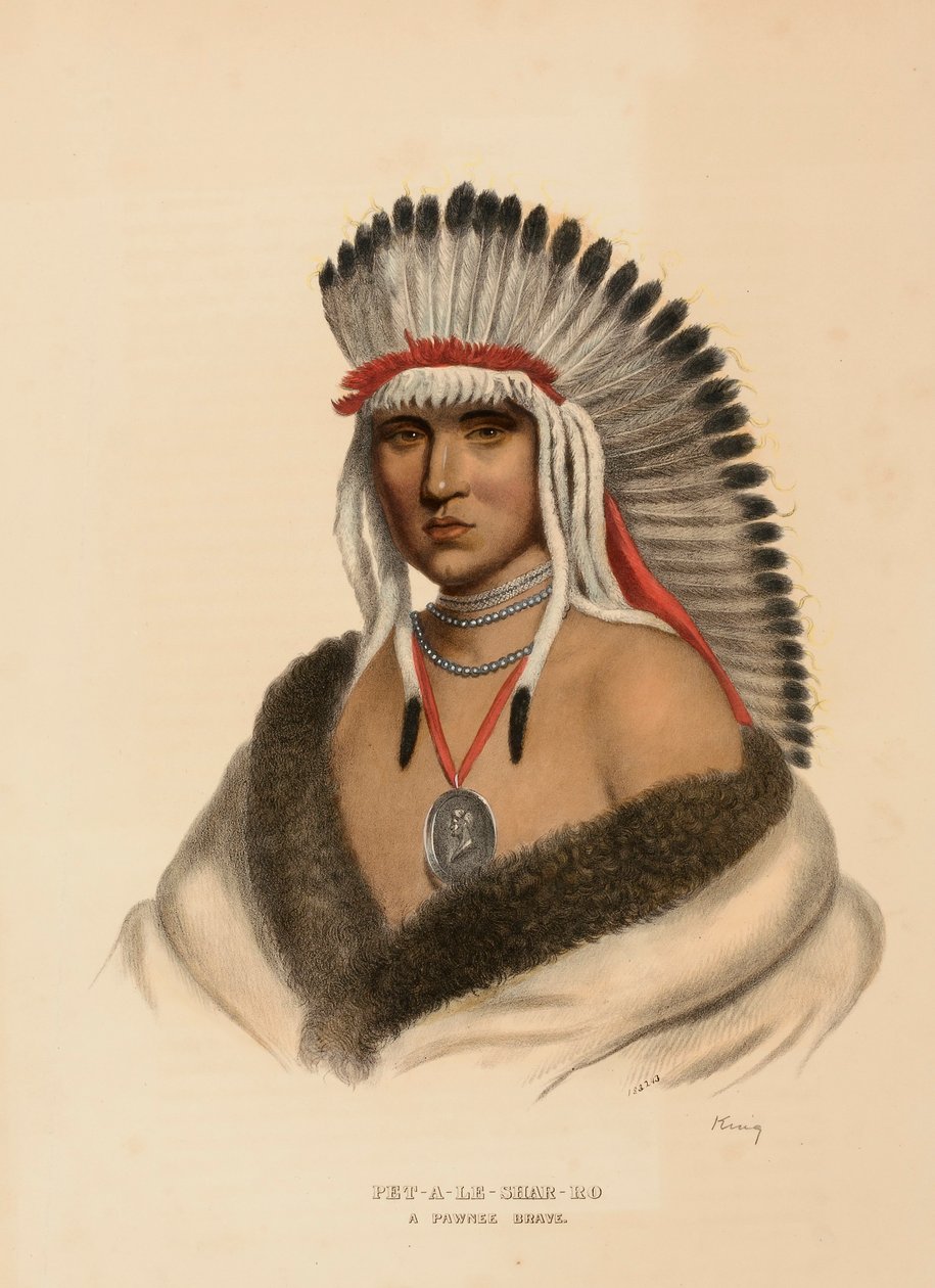 Pet-A-Le-Shar-Ro, a Pawnee Brave, from History of the Indian Tribes of ...