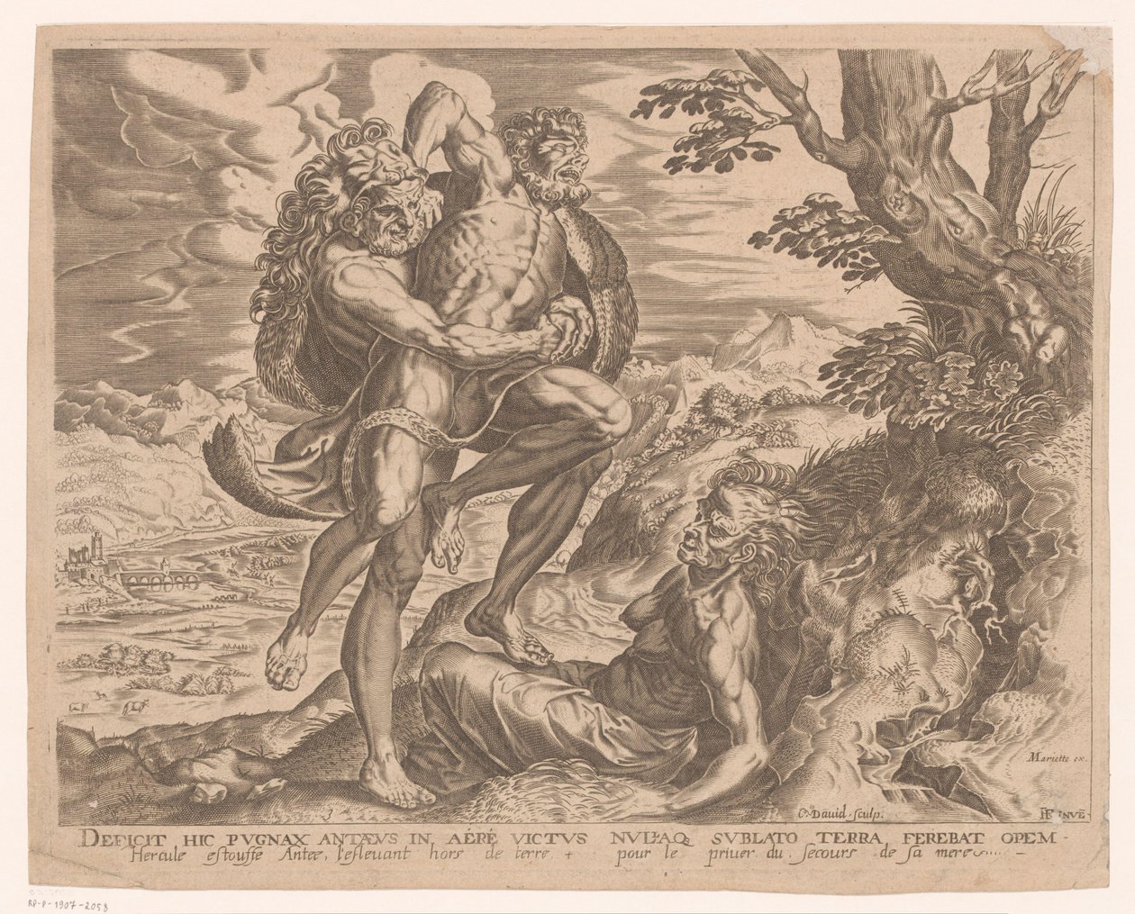 Hercules Wrestling with Antaeus by Charles David