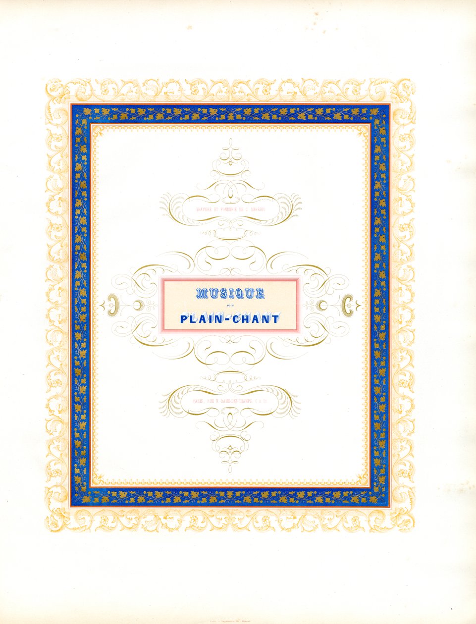 Decorative Title Page for Church Music by Charles Derriey