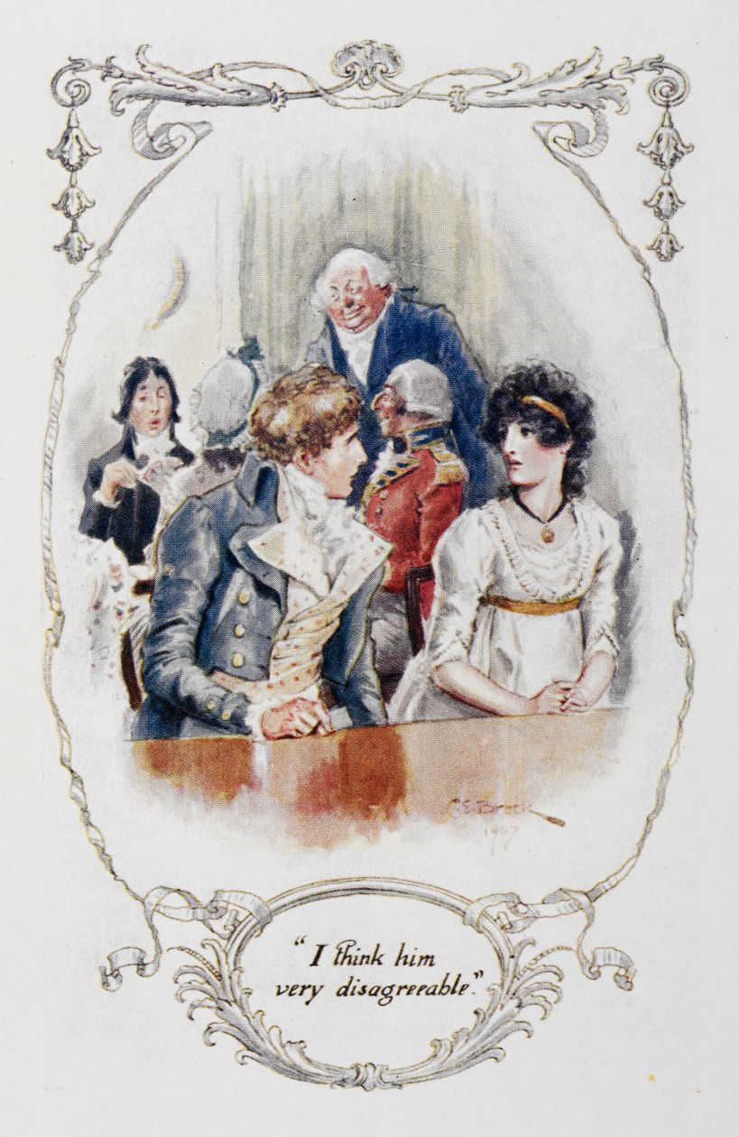 "I think him very disagreeable", illustration to 'Pride and Prejudice ...