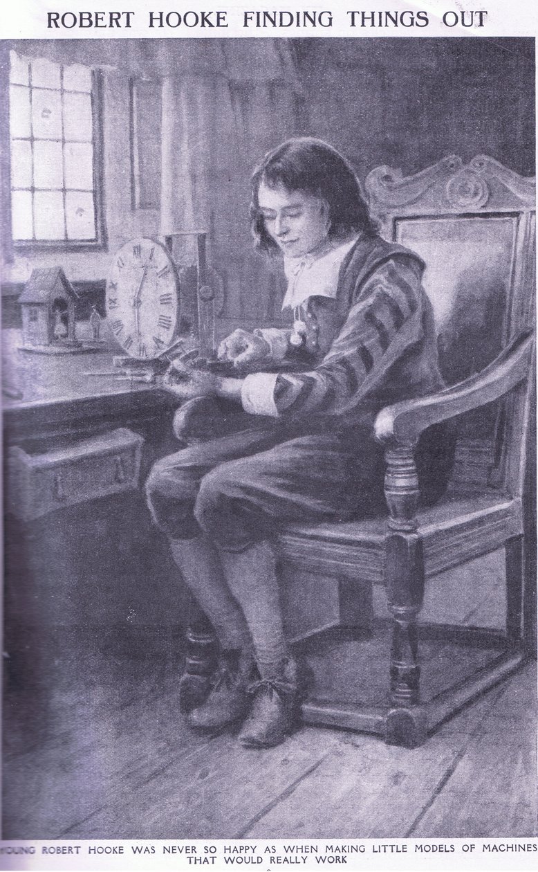 Robert Hooke finding things out by Charles Edmund Brock