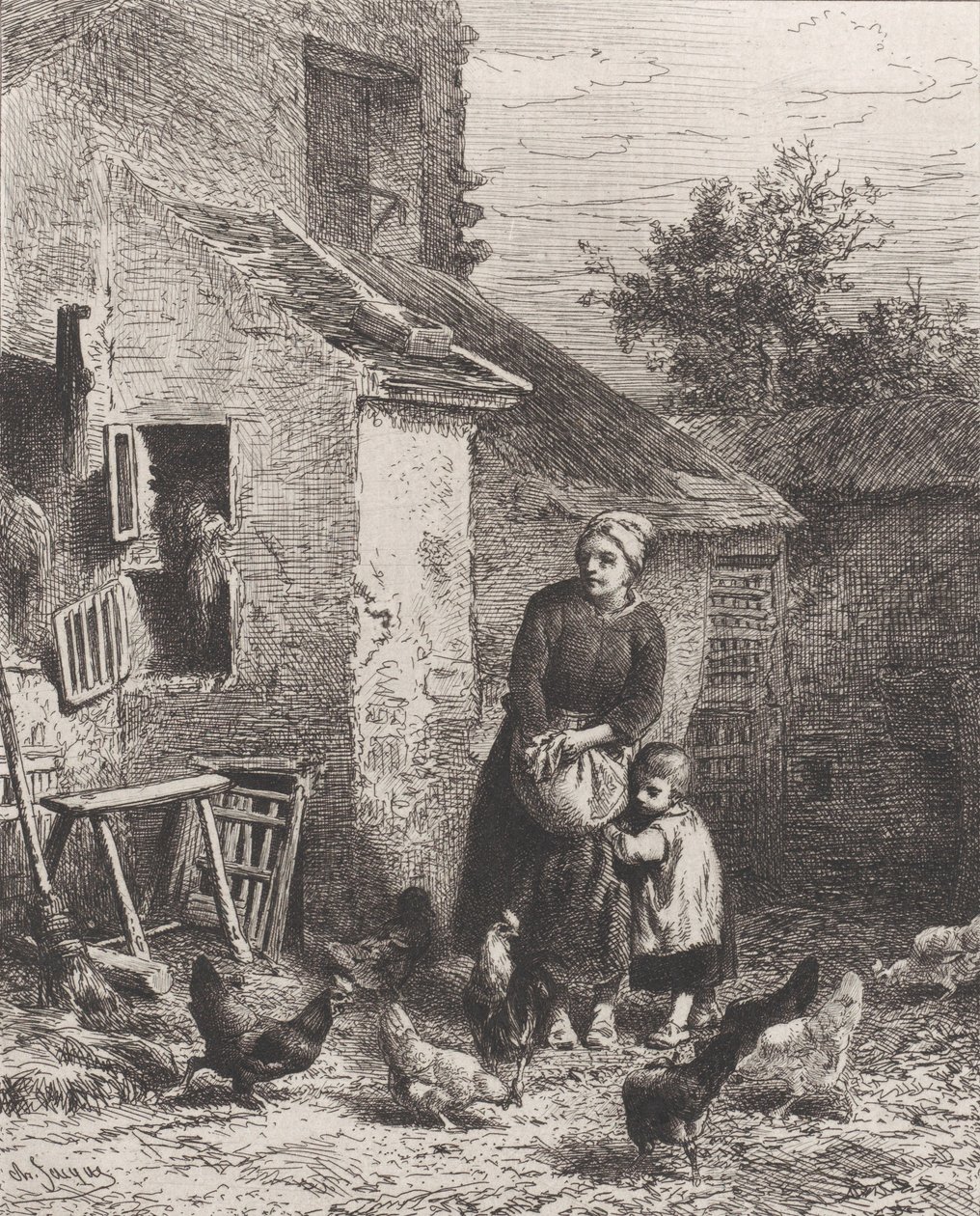 Corner of the Courtyard, 1864 by Charles Emile Jacque