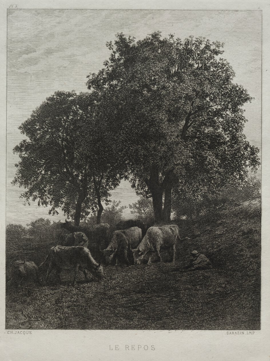 Rest by Charles Emile Jacque: Buy fine art print