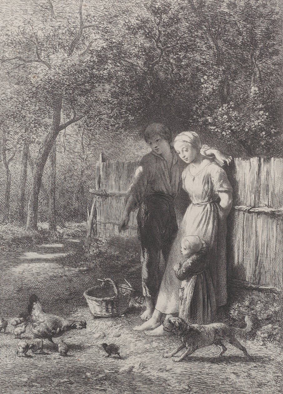 Spring, 1864 by Charles Emile Jacque: Buy fine art print