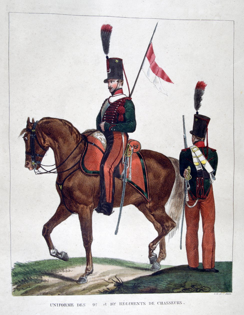 Uniforms of the mounted 9th and 10th chasseur regiment