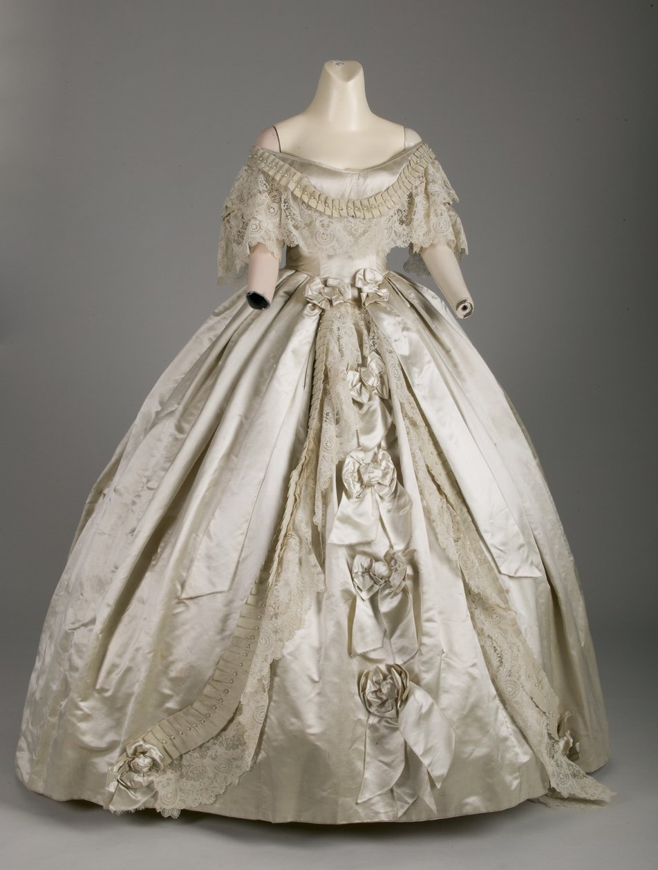 Evening dress by Charles Frederick Worth: Fine art print