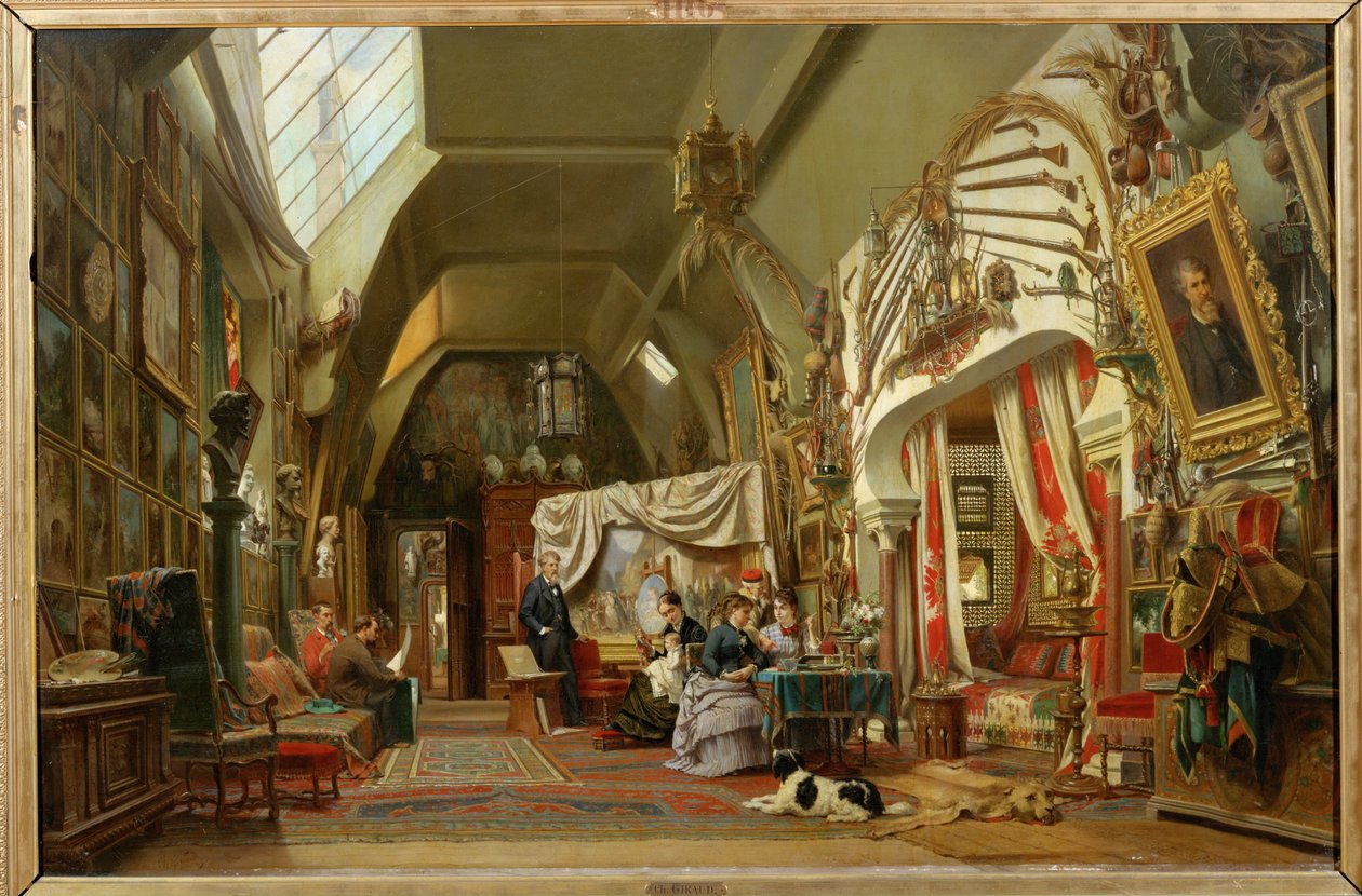 Eugene Giraud in His Studio by Charles Giraud